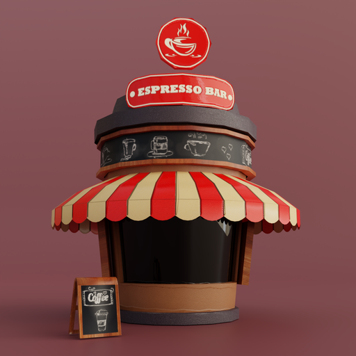 Caffe | Commercial Buildings models | BlenderKit