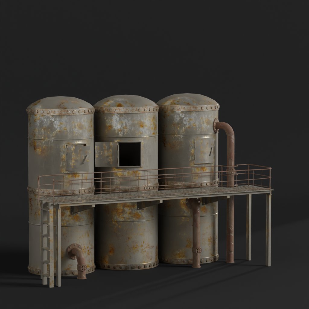 Refinery | Containers models | BlenderKit