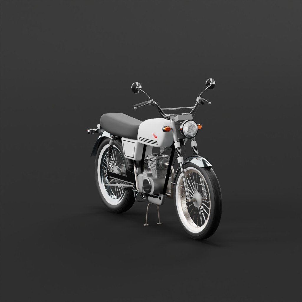 Honda cb 100 | Historical Motocycles models | BlenderKit