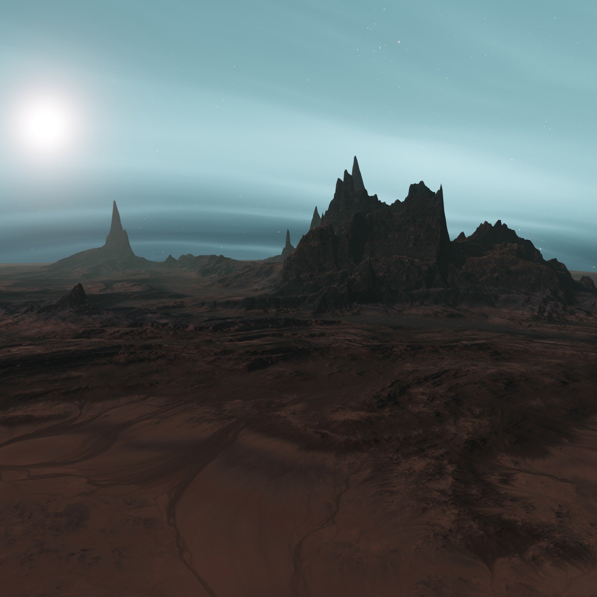 Sci-fi Alien Mountain Terrain | Terrains models | BlenderKit