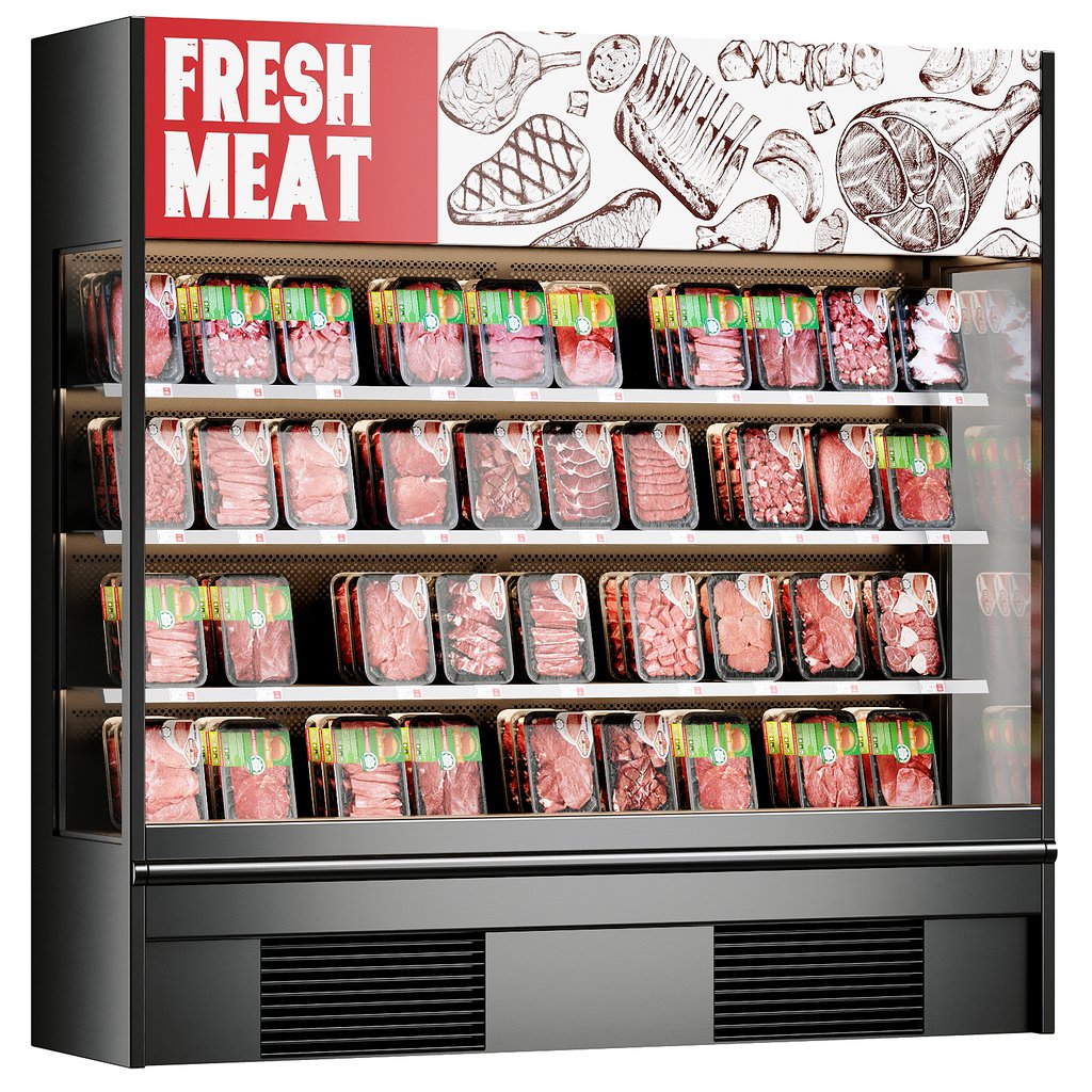 Meat Fridge Display | Shopping / Retail models | BlenderKit