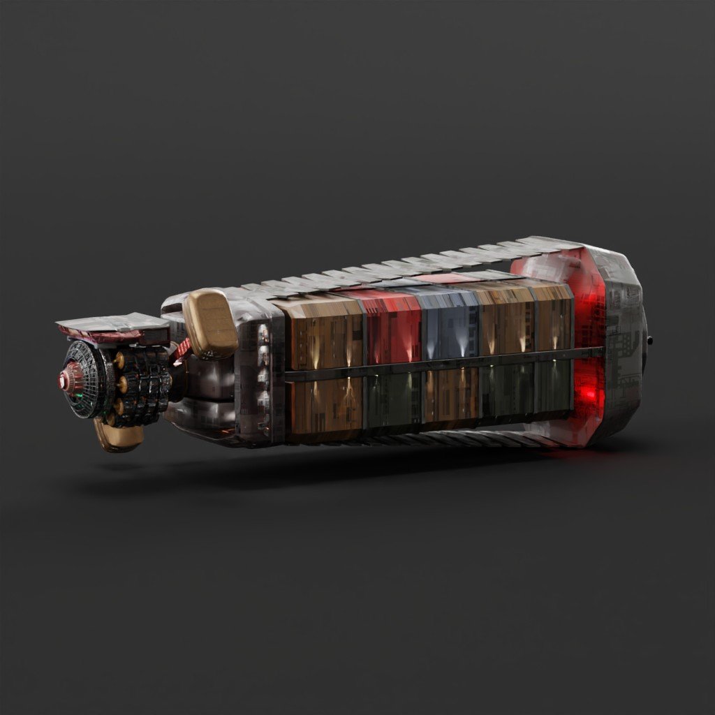 Heavy Duty Cargo Freighter | FREE Spacecraft models | BlenderKit