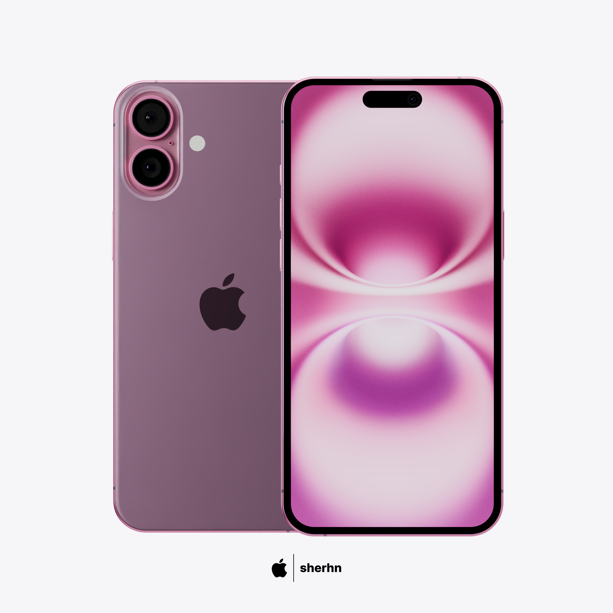 Apple iPhone 16 Plus (Pink) | Smartphones models | BlenderKit