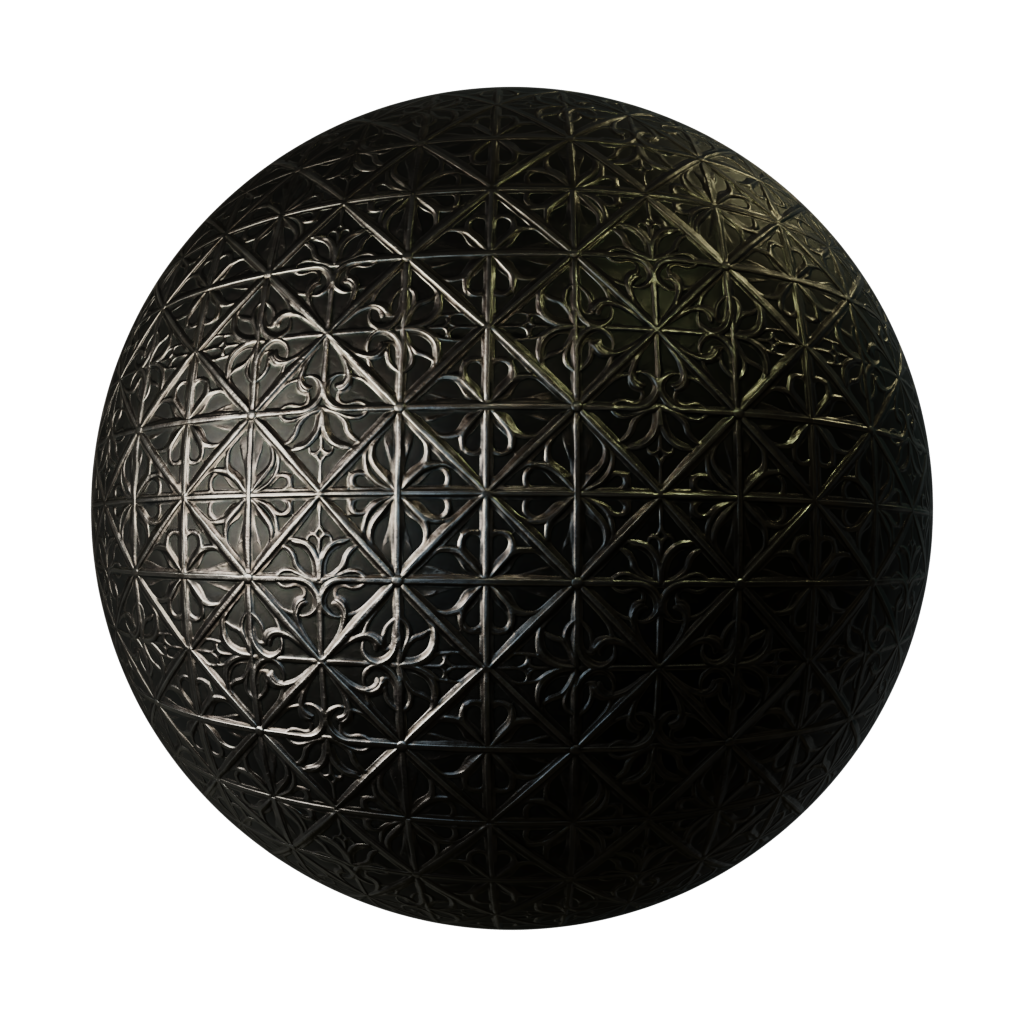 Gothic Iron Lattice | FREE metal materials | BlenderKit