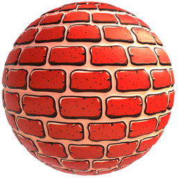 Cartoon Bricks 01 | FREE bricks materials | BlenderKit