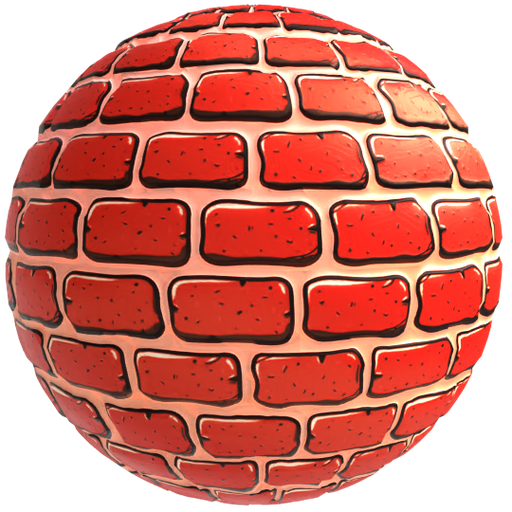 Cartoon Bricks 01 | FREE bricks materials | BlenderKit