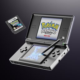 Nintendo DS Lite + Cartridge | Game Consoles models | BlenderKit