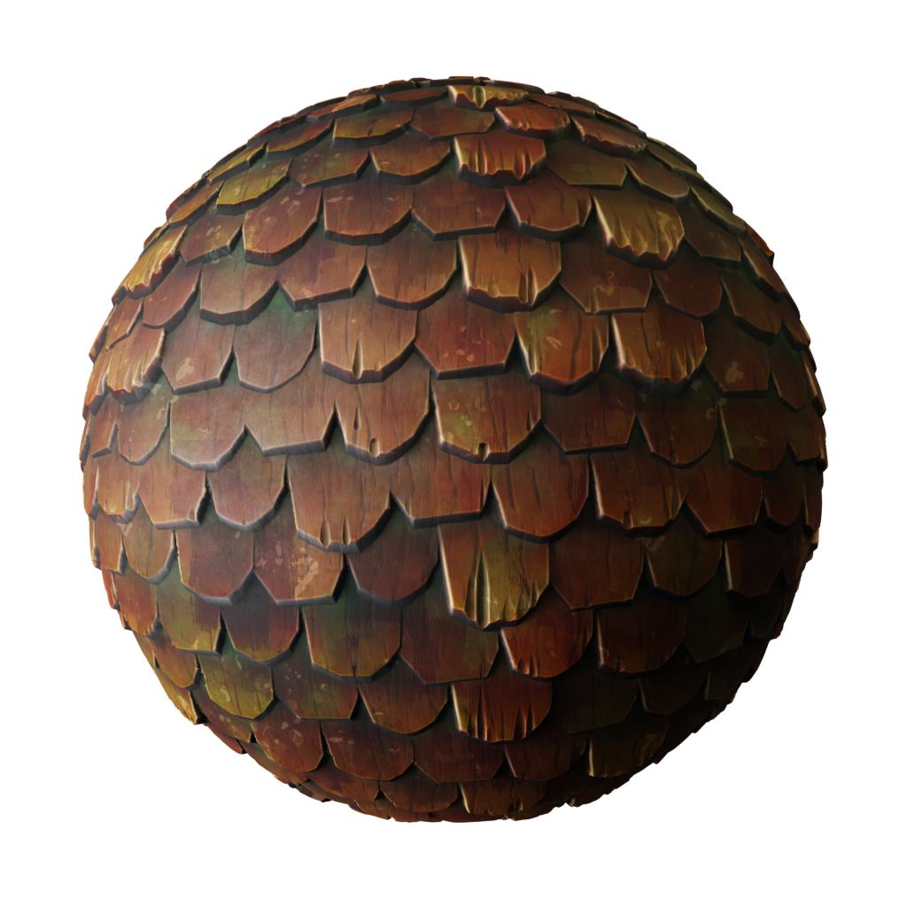 Stylized slate roof | FREE roofing materials | BlenderKit