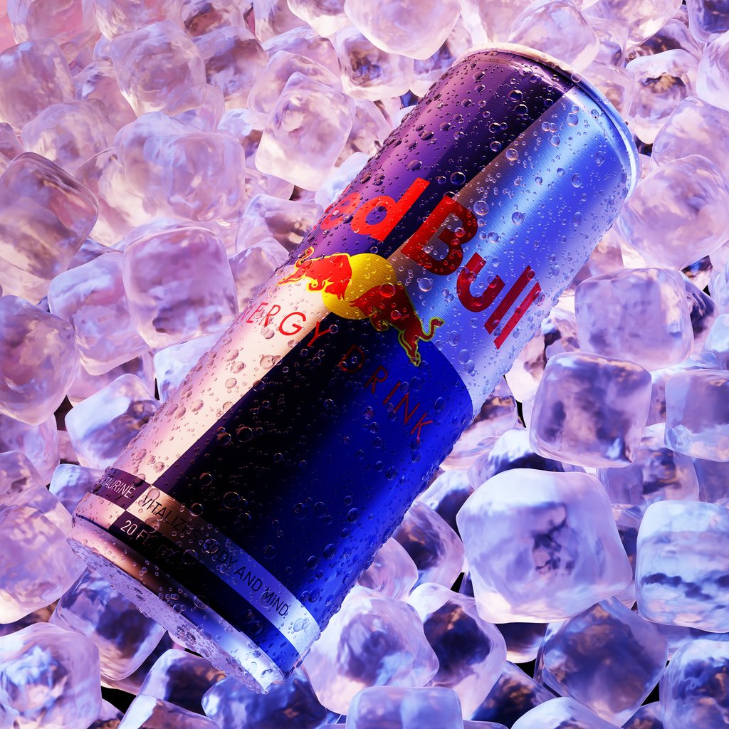 Chilled Red Bull | Product Visualization scenes | BlenderKit