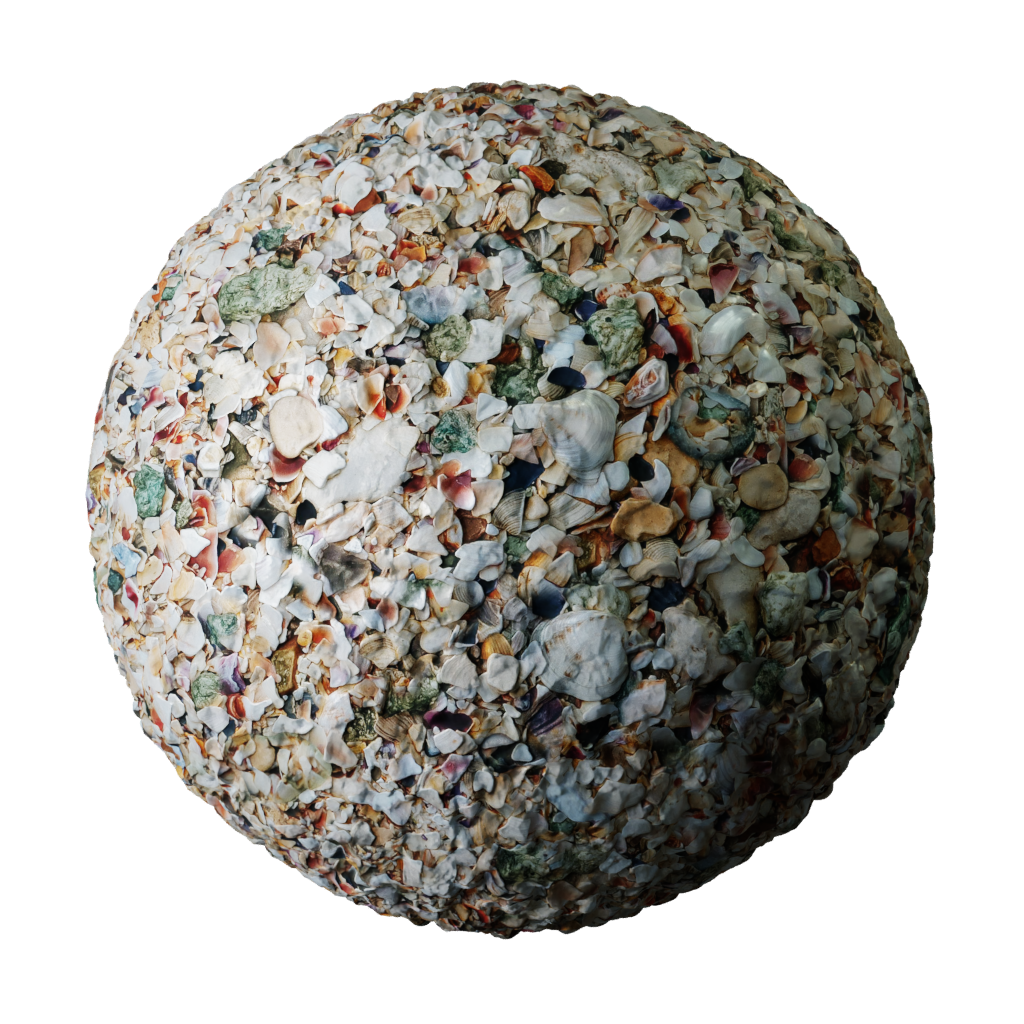 Gravel Shells 21 | FREE stone materials | BlenderKit