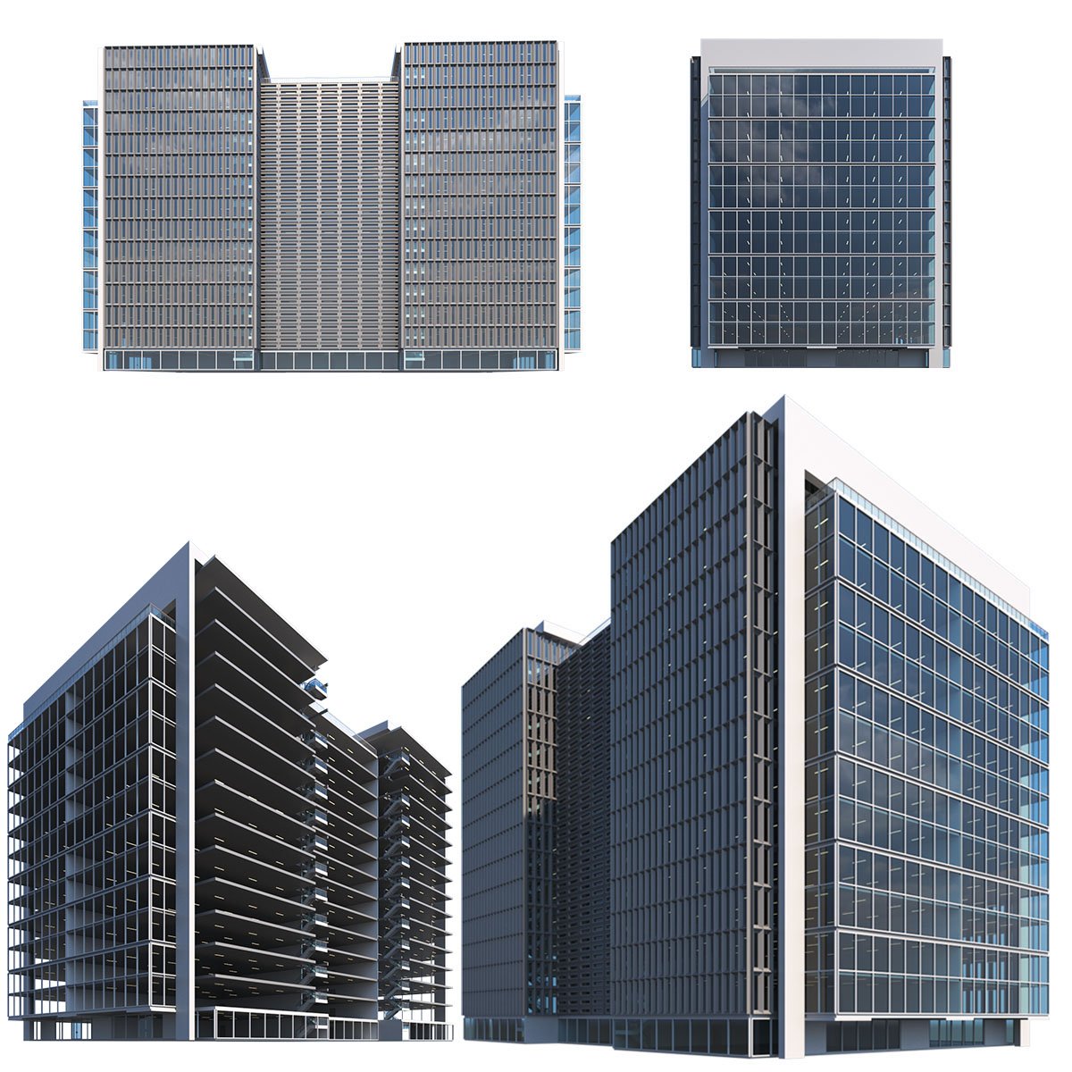 Building Tower Skyscraper Modern | Commercial Buildings models | BlenderKit