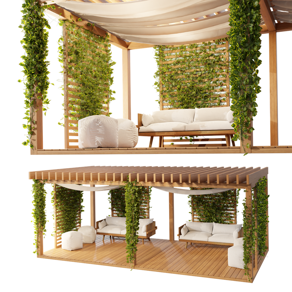 Summer Gazebo | Outdoor Furniture models | BlenderKit