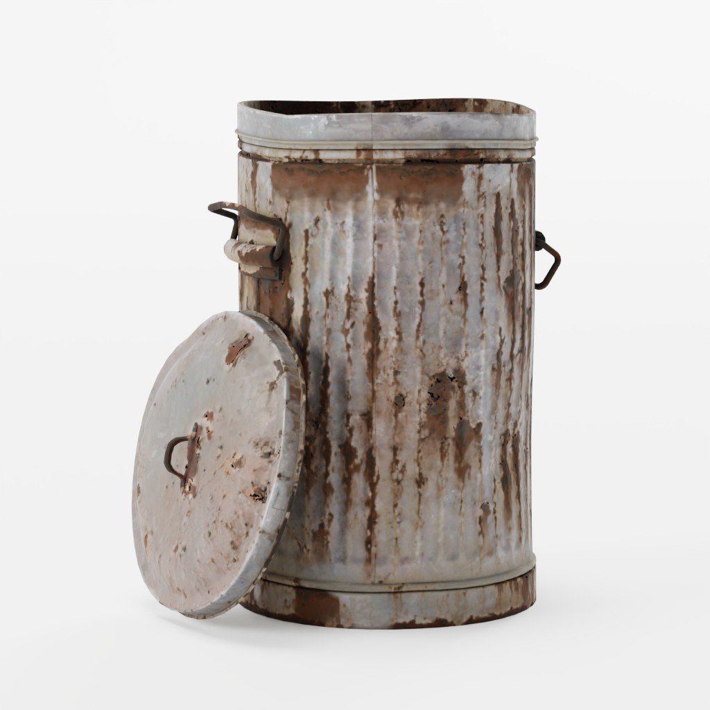 Metal Transh Can | FREE Urban Environment models | BlenderKit