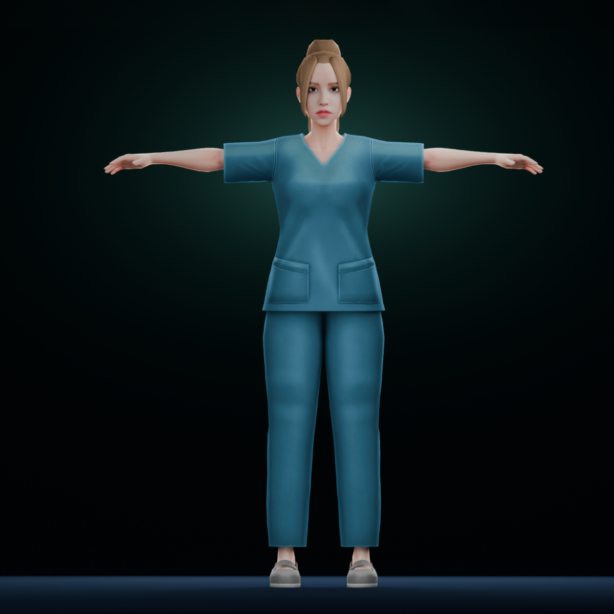 Female Nurse Medical Staff | Medical Characters models | BlenderKit