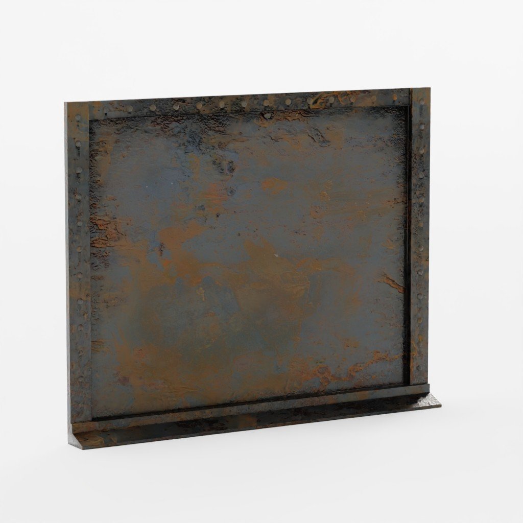 Rusted Metal Panel 2 | 3D Panels models | BlenderKit