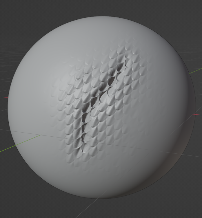Dragon Scales with a Scar | Scales brushes | BlenderKit
