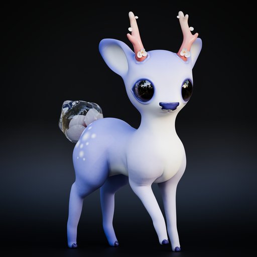 Magical Deer (Rigged) | FREE Mammals models | BlenderKit