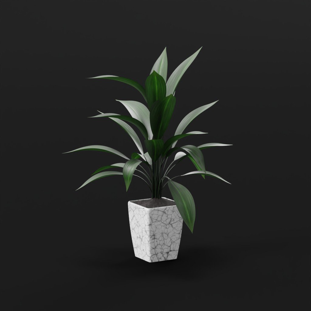 Marble Leaf Accent Plant | Outdoor Plants models | BlenderKit