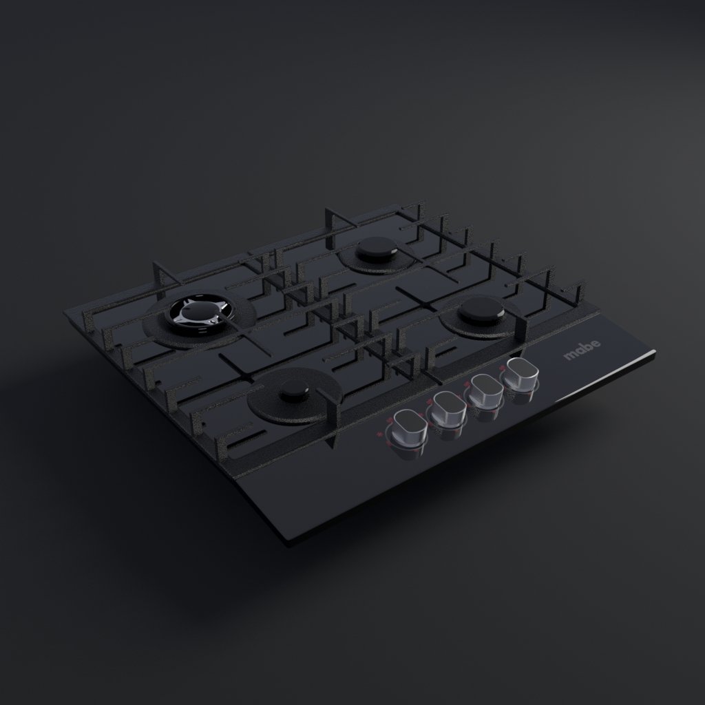 Cooktop gas | FREE 3D Kitchen Appliance models | BlenderKit