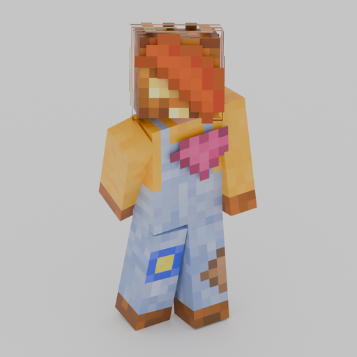BlenderKit | Download the FREE Minecraft Player Slim (Rigged) model