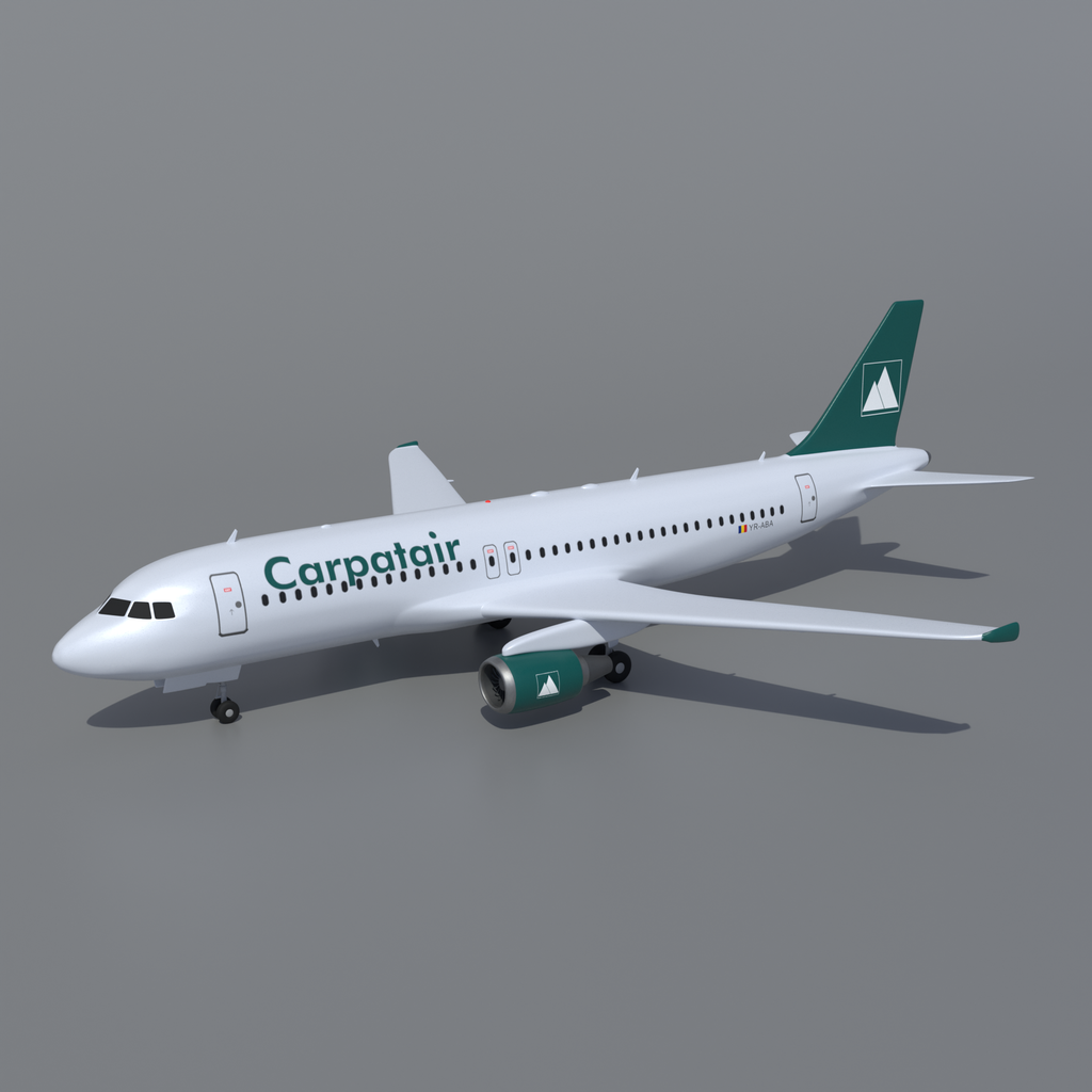 Airbus A320 Carpatair | Airplane models | BlenderKit