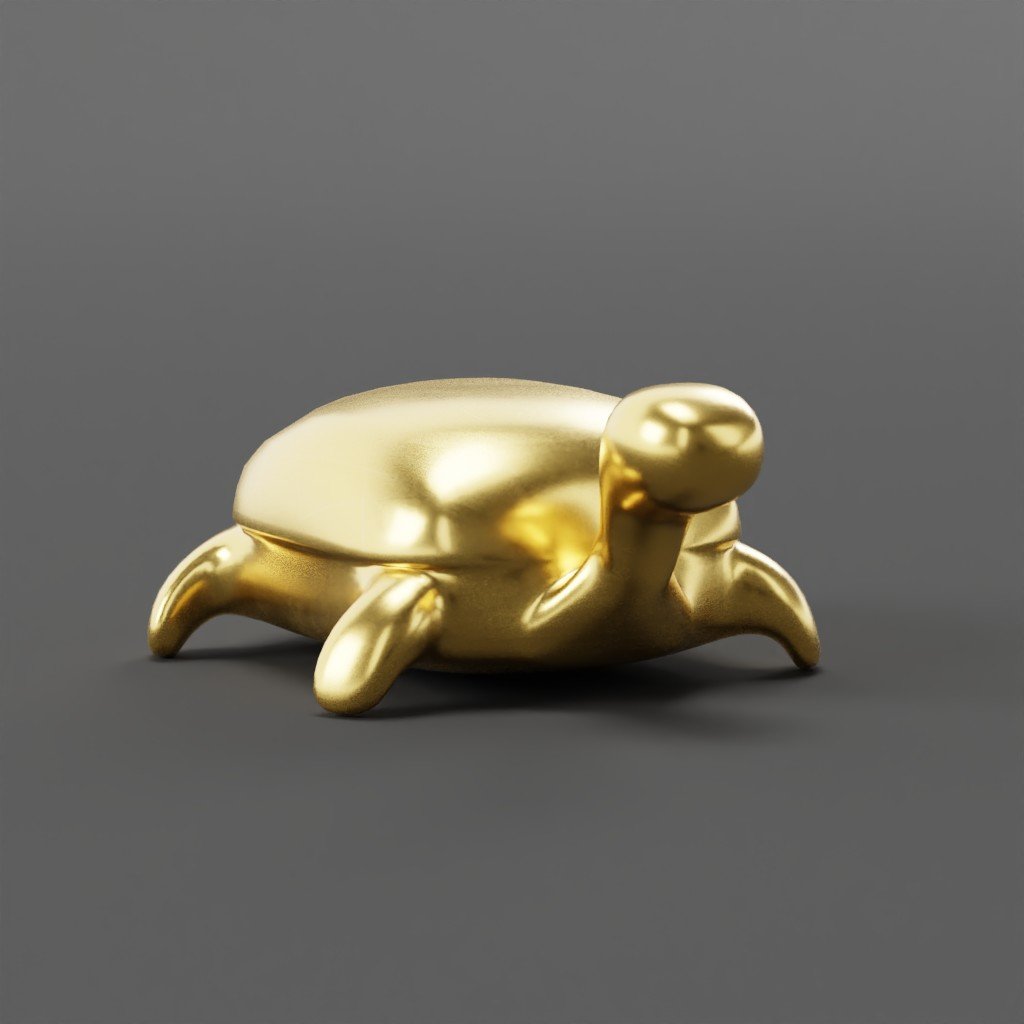 Metallic Copper Turtle Sculpture | Interior Sculptures models | BlenderKit