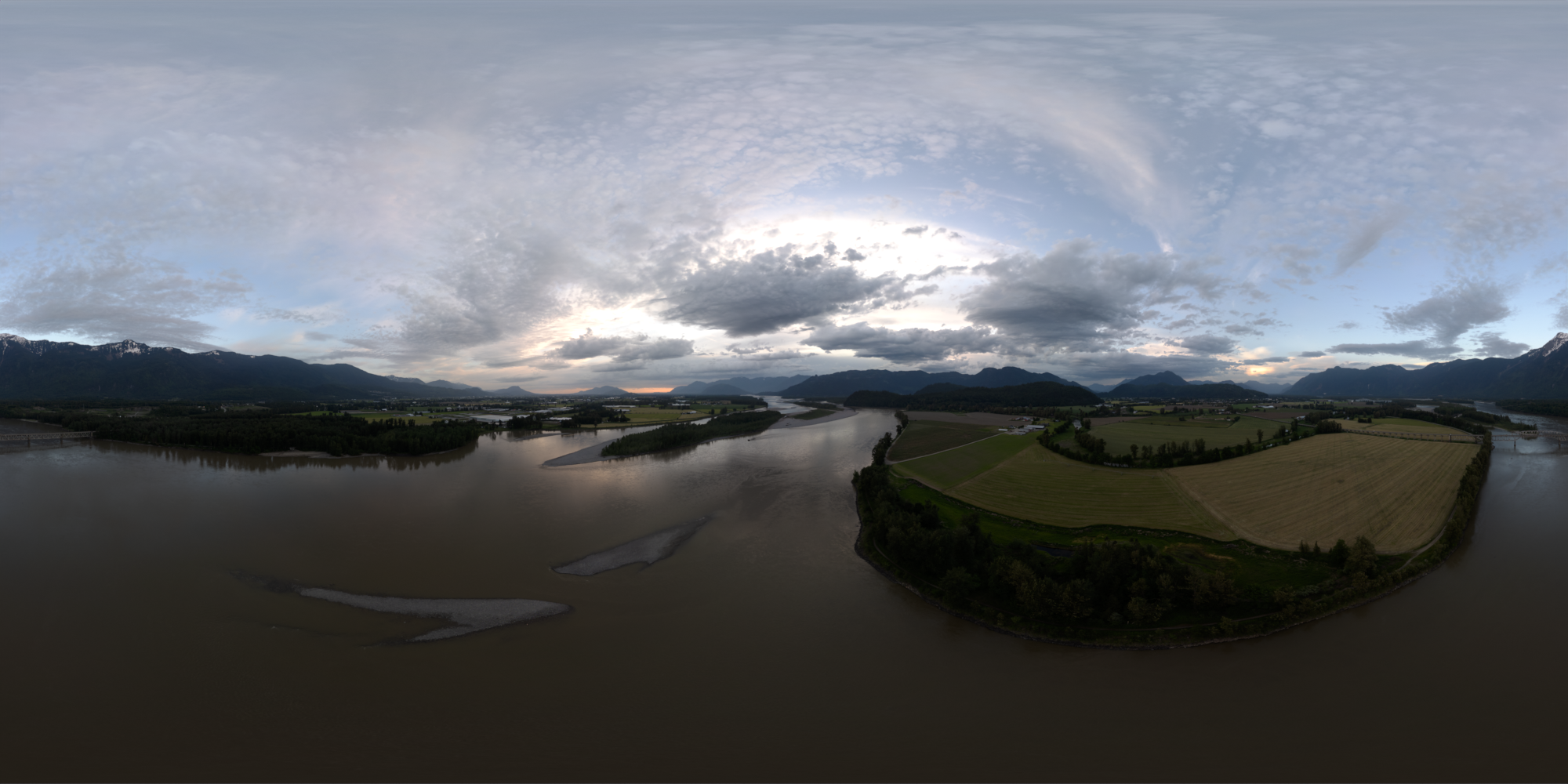 Sunset Sky Dramatic Aerial Landscape | Landscapes HDRis | BlenderKit