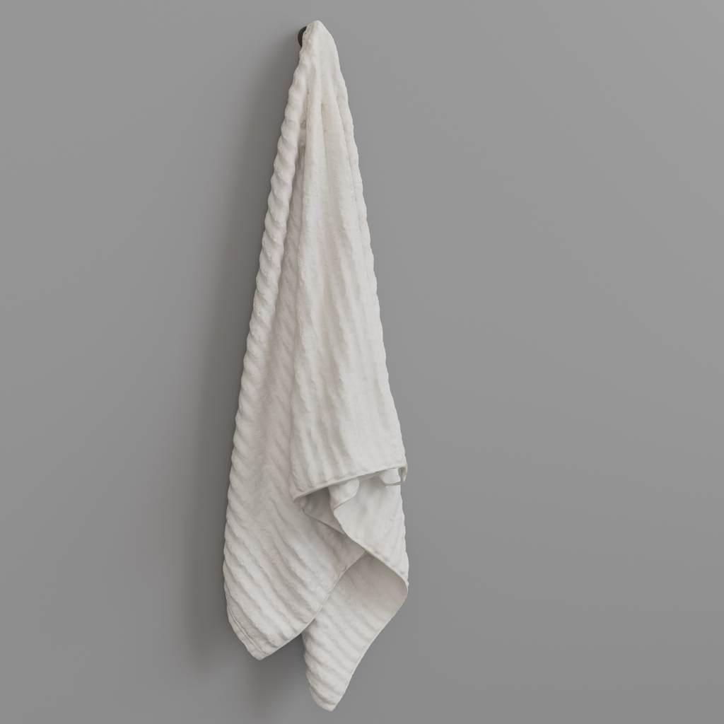 Bath towel hanged | Towel Rails models | BlenderKit