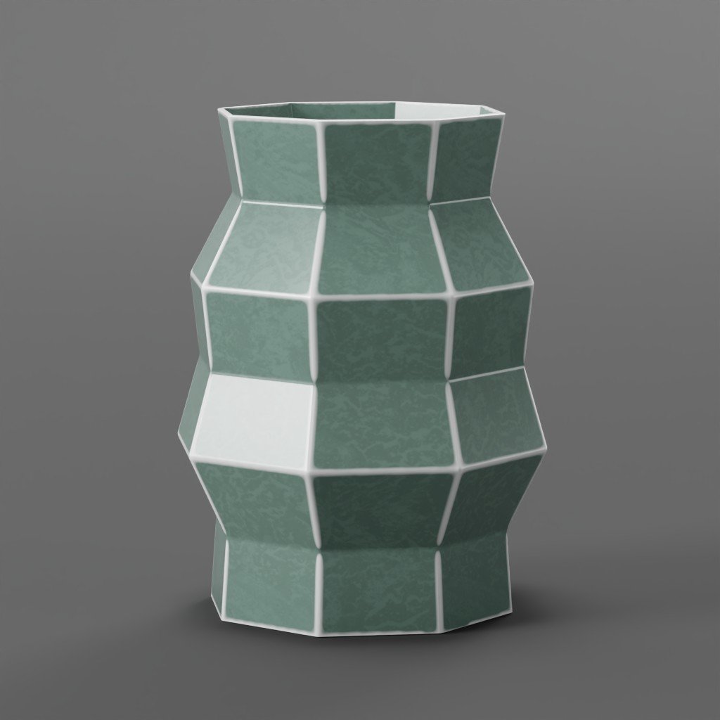 Octagon Vase | Vases models | BlenderKit