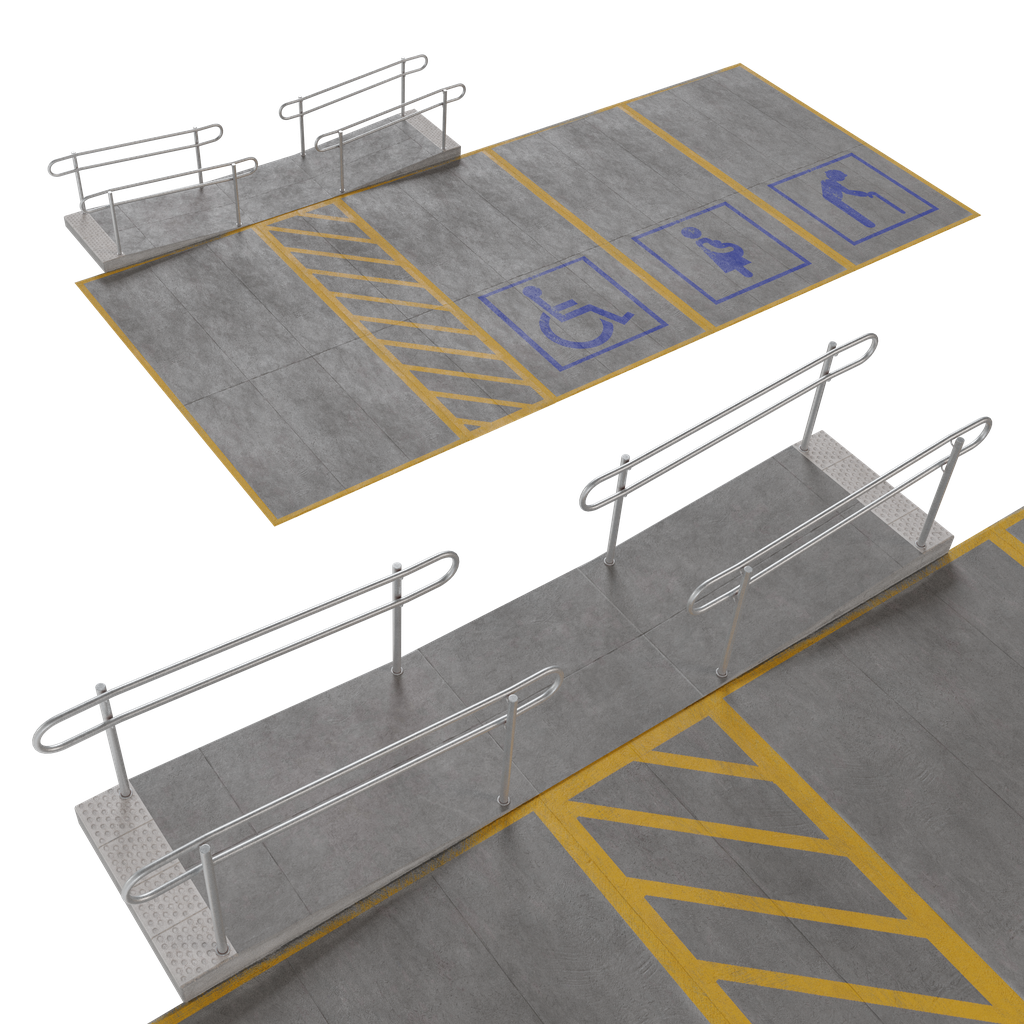 Handicapped parking | Urban Environment models | BlenderKit