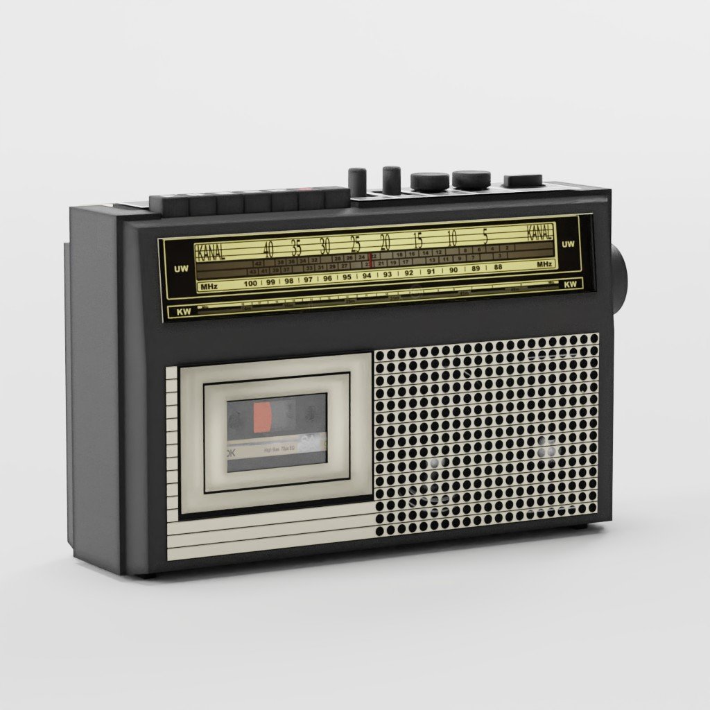 Radio 80's | FREE Audio Devices models | BlenderKit