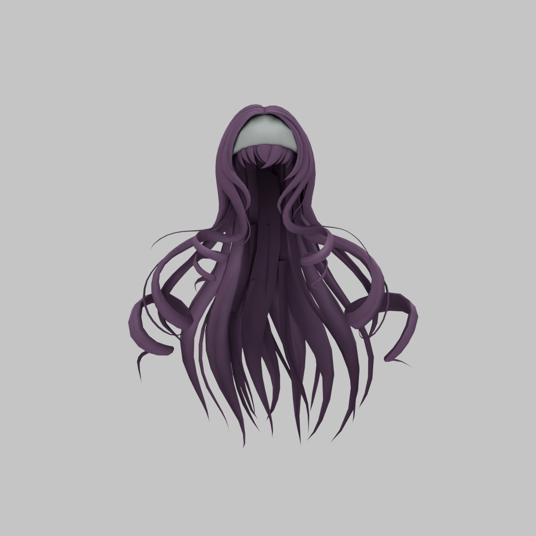 Female Ethereal Wraith Hair | Characters models | BlenderKit