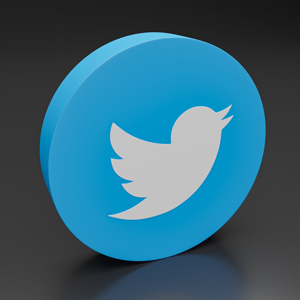 3D logo Twitter | Miscellaneous models | BlenderKit