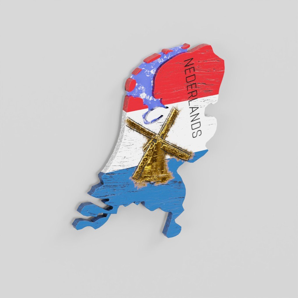 Refrigerator magnet Nederlands | Miscellaneous models | BlenderKit