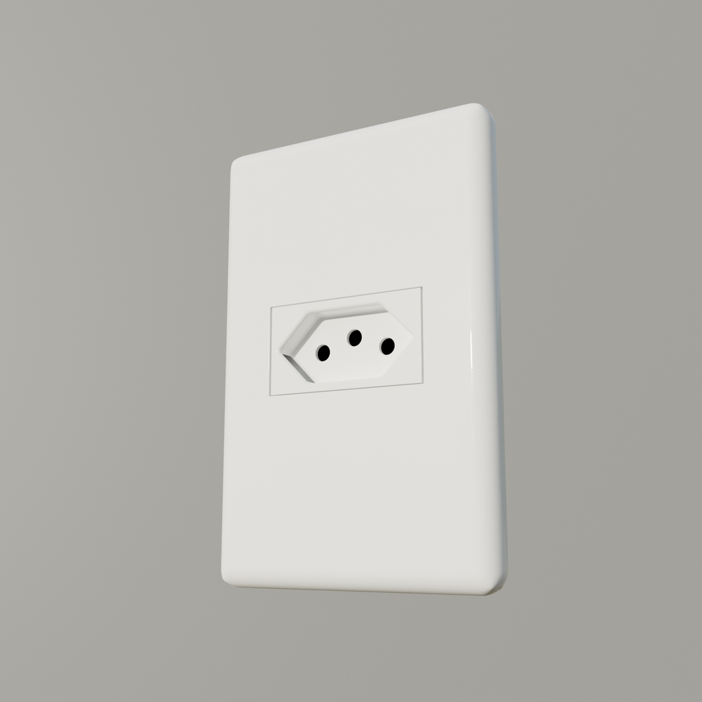 Type N single power outlet | FREE Stationeries models | BlenderKit