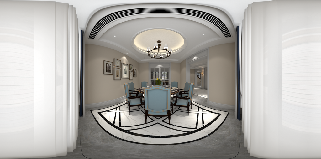 Dining room | FREE Interiors HDRis | BlenderKit