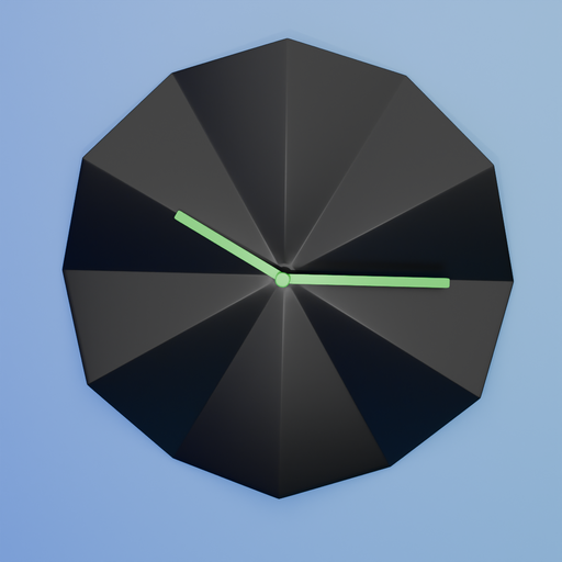 Delta Wall Clock – Minimal Design | FREE Clocks models | BlenderKit