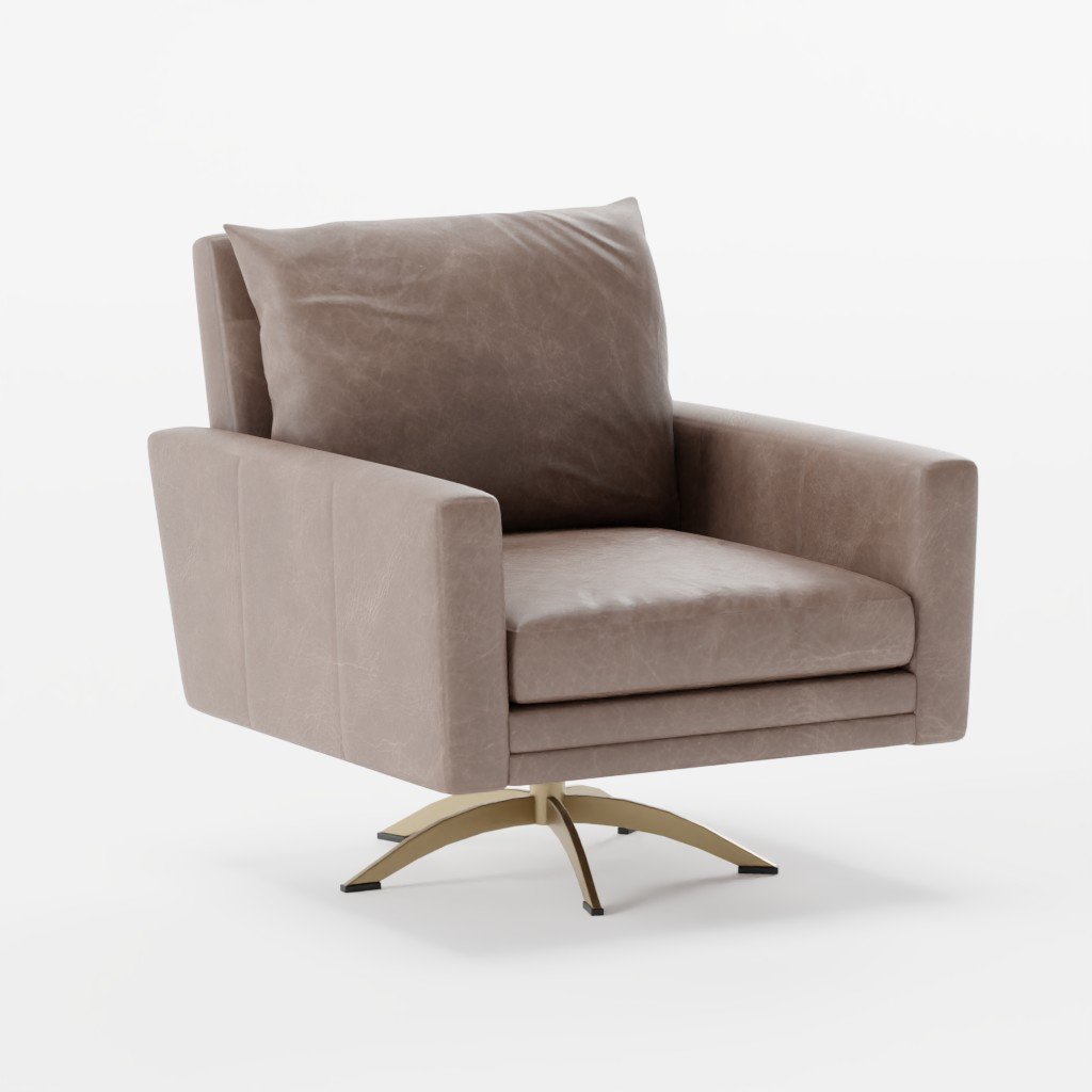 Lyndon Swivel Armchair | Armchairs models | BlenderKit