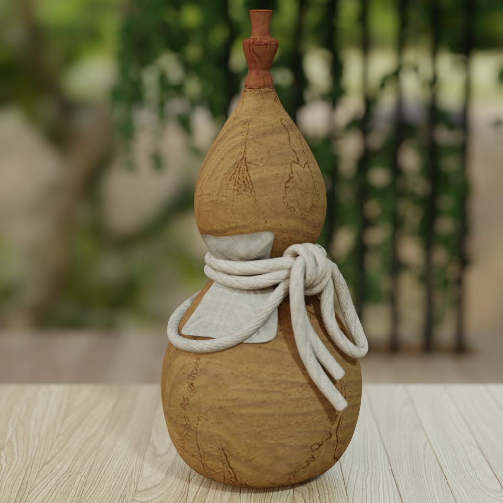 Sake Flask (Tokkuri) | Food / Drinks models | BlenderKit