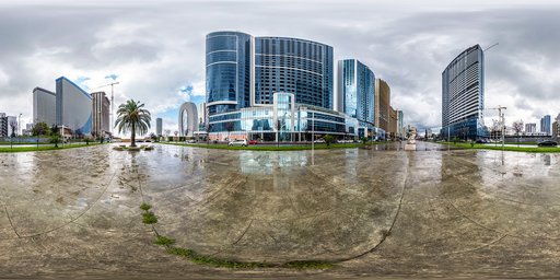 City square after rain | FREE Cityscapes HDRis | BlenderKit