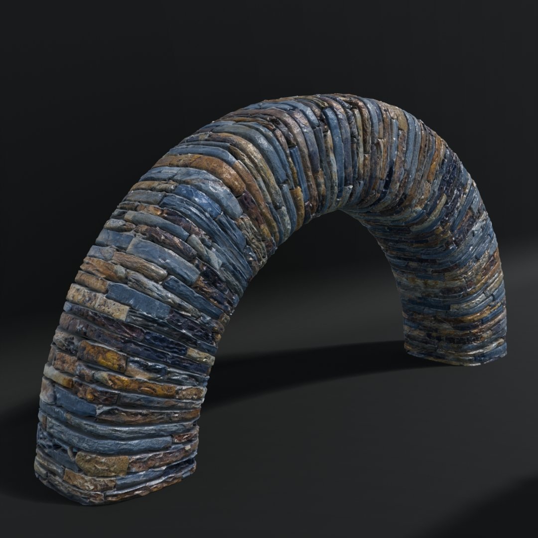 Stone Arch Mixed Slate | Buildings models | BlenderKit