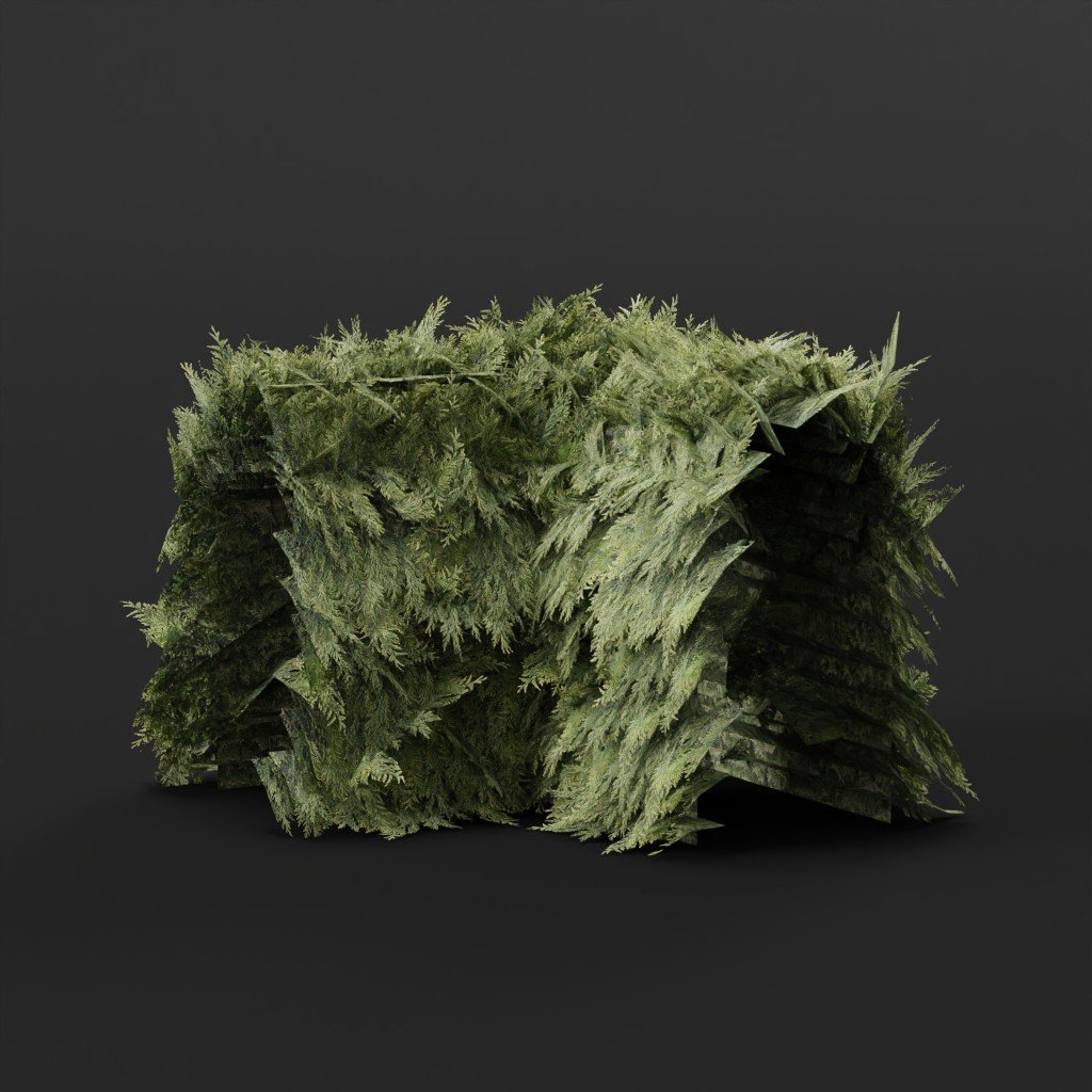 Red Cedar Bush Corner Sharp Variation | Outdoor Plants models | BlenderKit