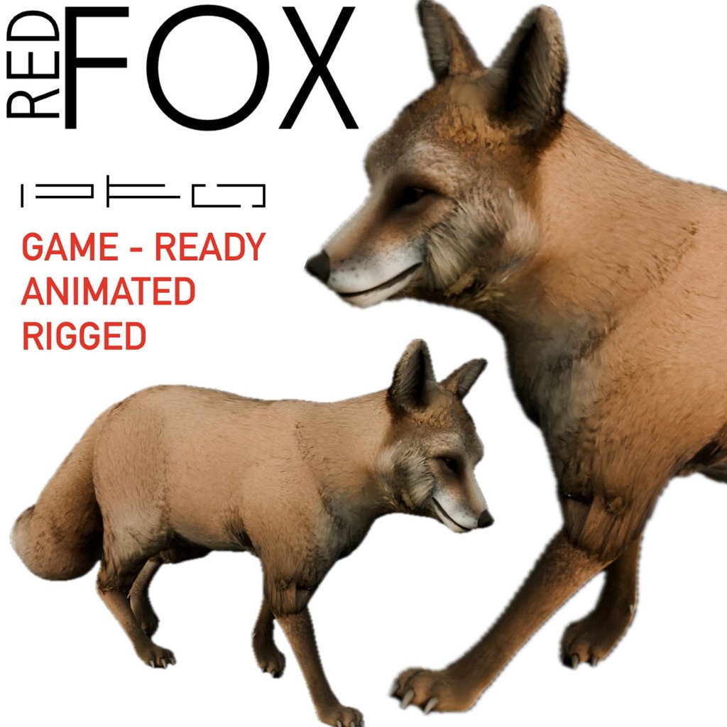 Realistic Red Fox | Mammals models | BlenderKit