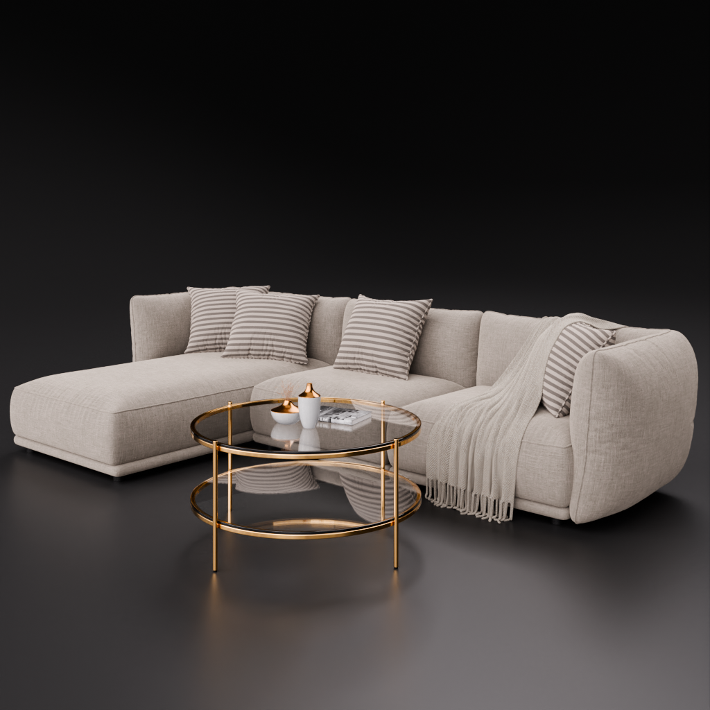 Sofa Vela Piping Corner | Sofas models | BlenderKit