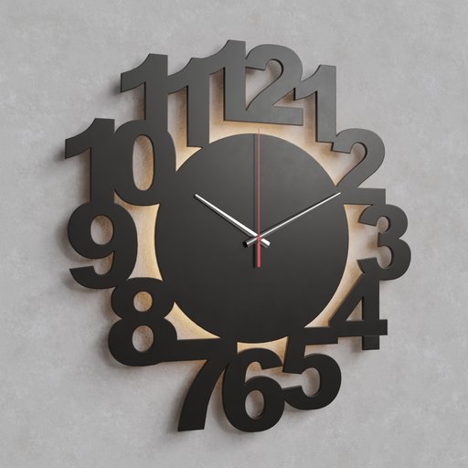 Wall clock with backlight | FREE Clocks models | BlenderKit