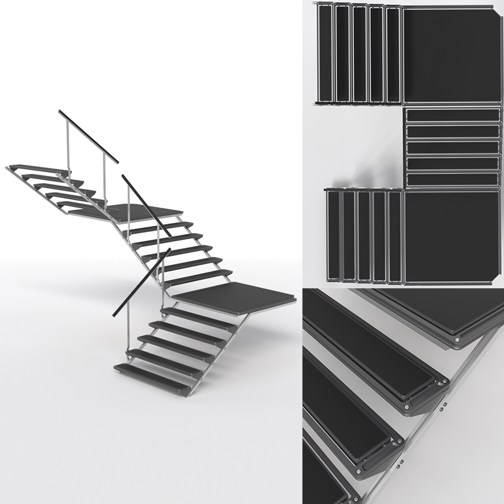Scifi Staircase | Stairs models | BlenderKit