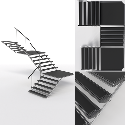 Scifi Staircase | Stairs models | BlenderKit