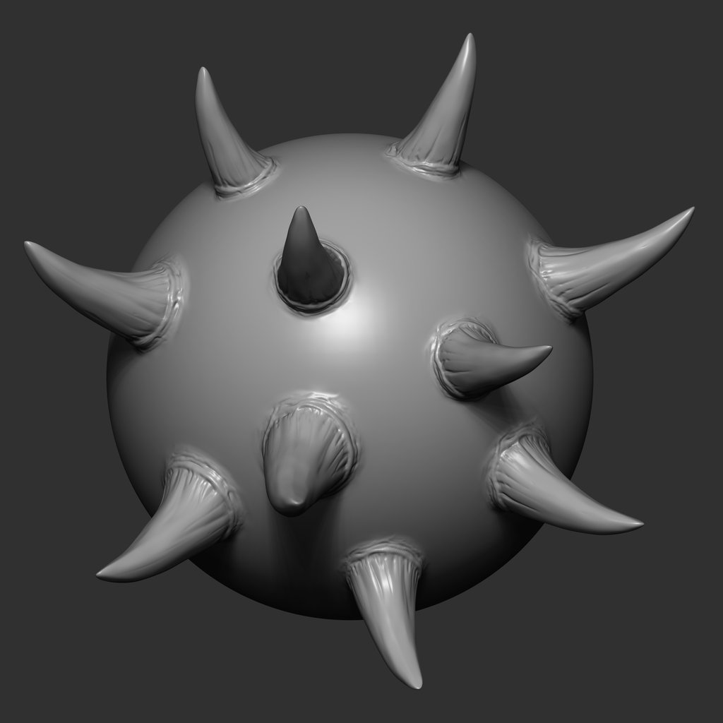NS Demon spike long | Spikes brushes | BlenderKit