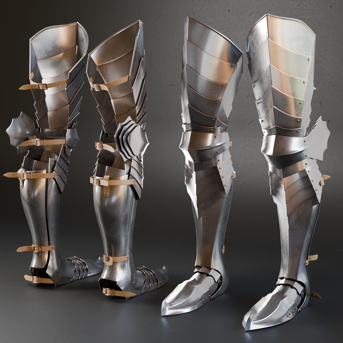 MK FootArmor 016 | Historical Weapons models | BlenderKit