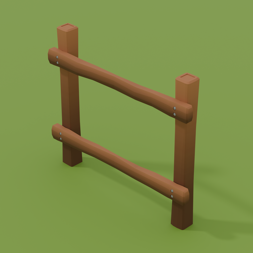 Low Poly Fence Variant | Fences models | BlenderKit
